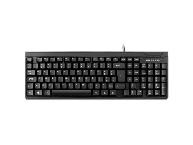 Teclado Multilaser Basico Slim Preto Usb - Tc193 | All Nations